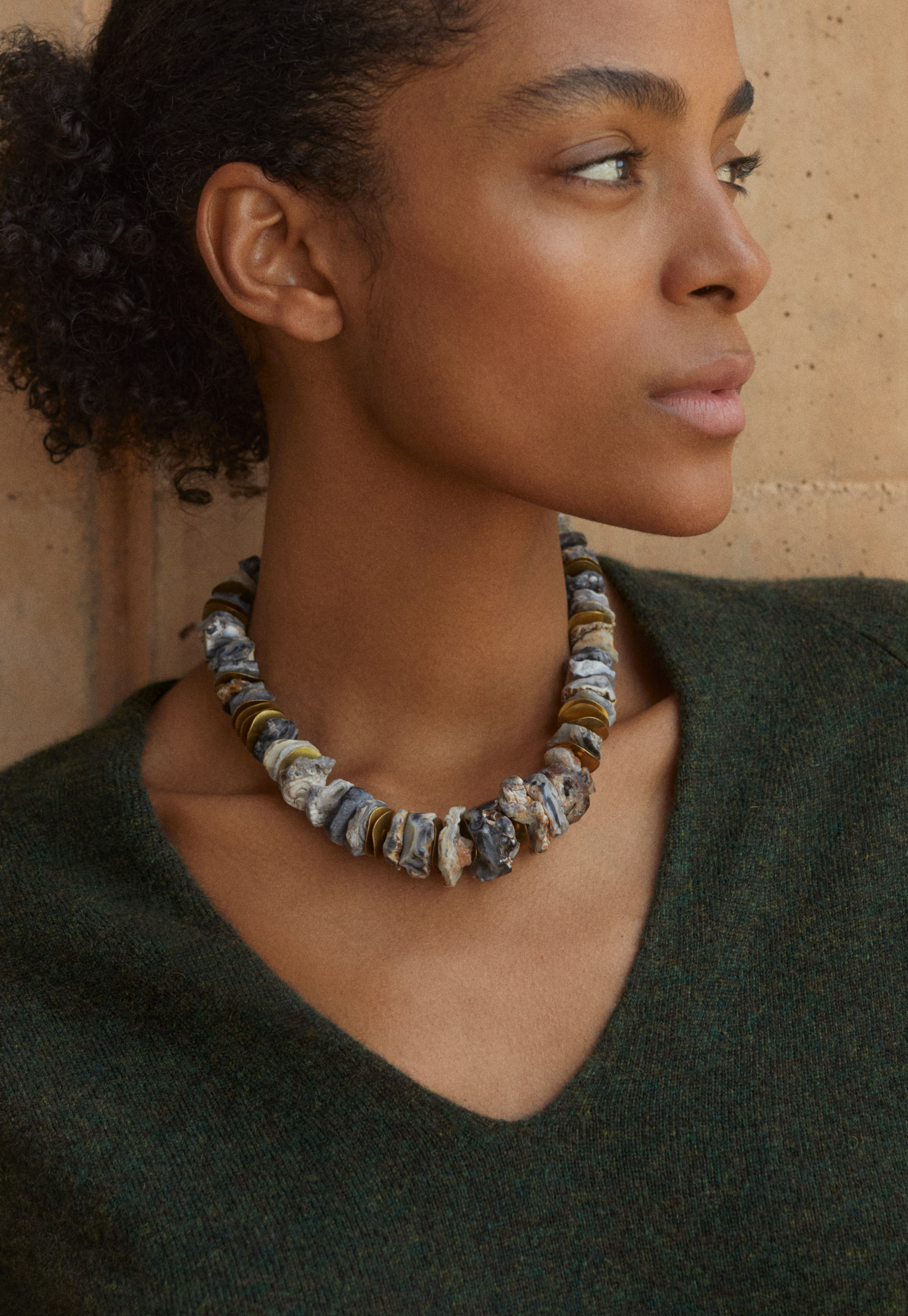 Agate stone necklace store