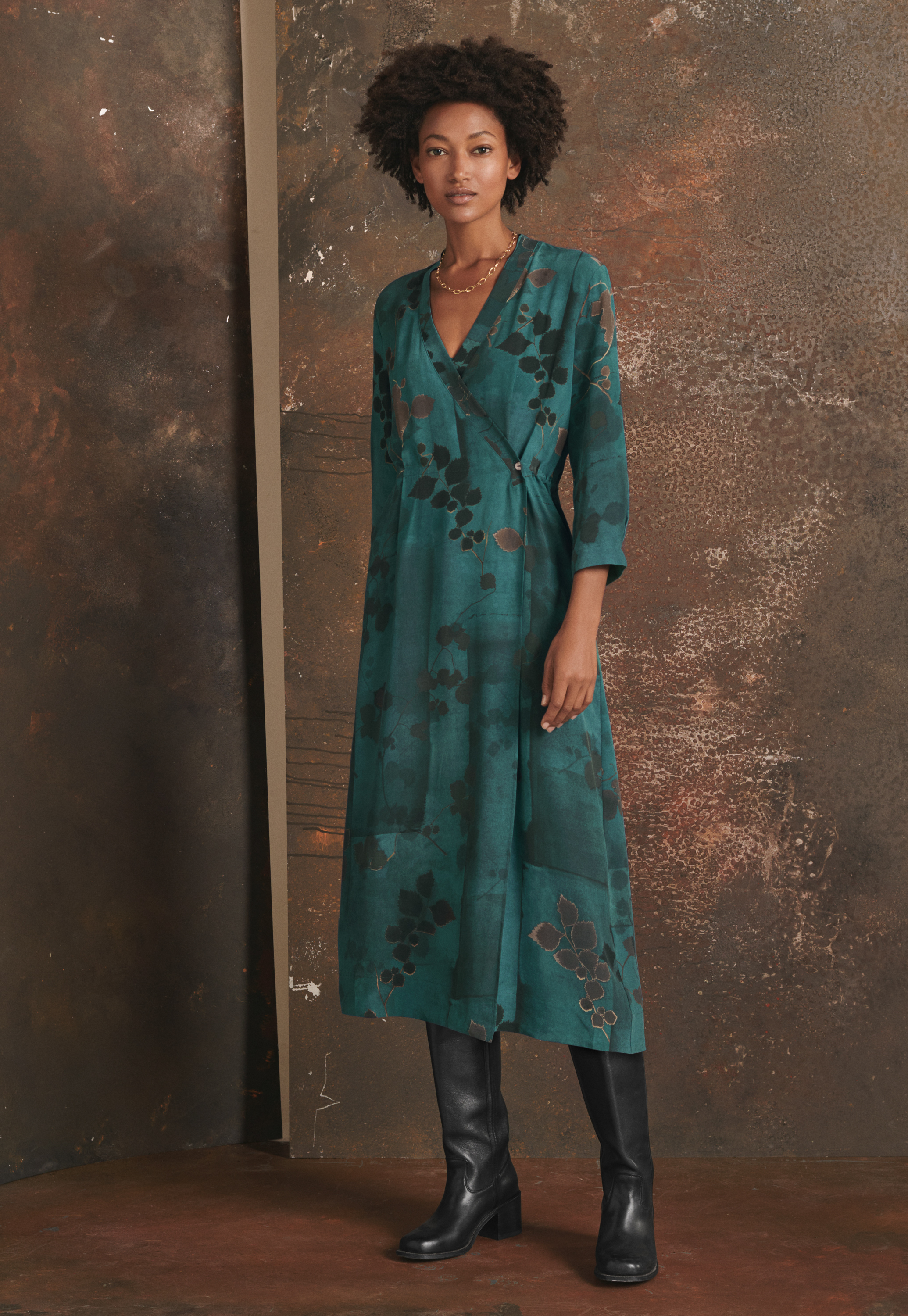 Poetry - Printed silk wrap dress
