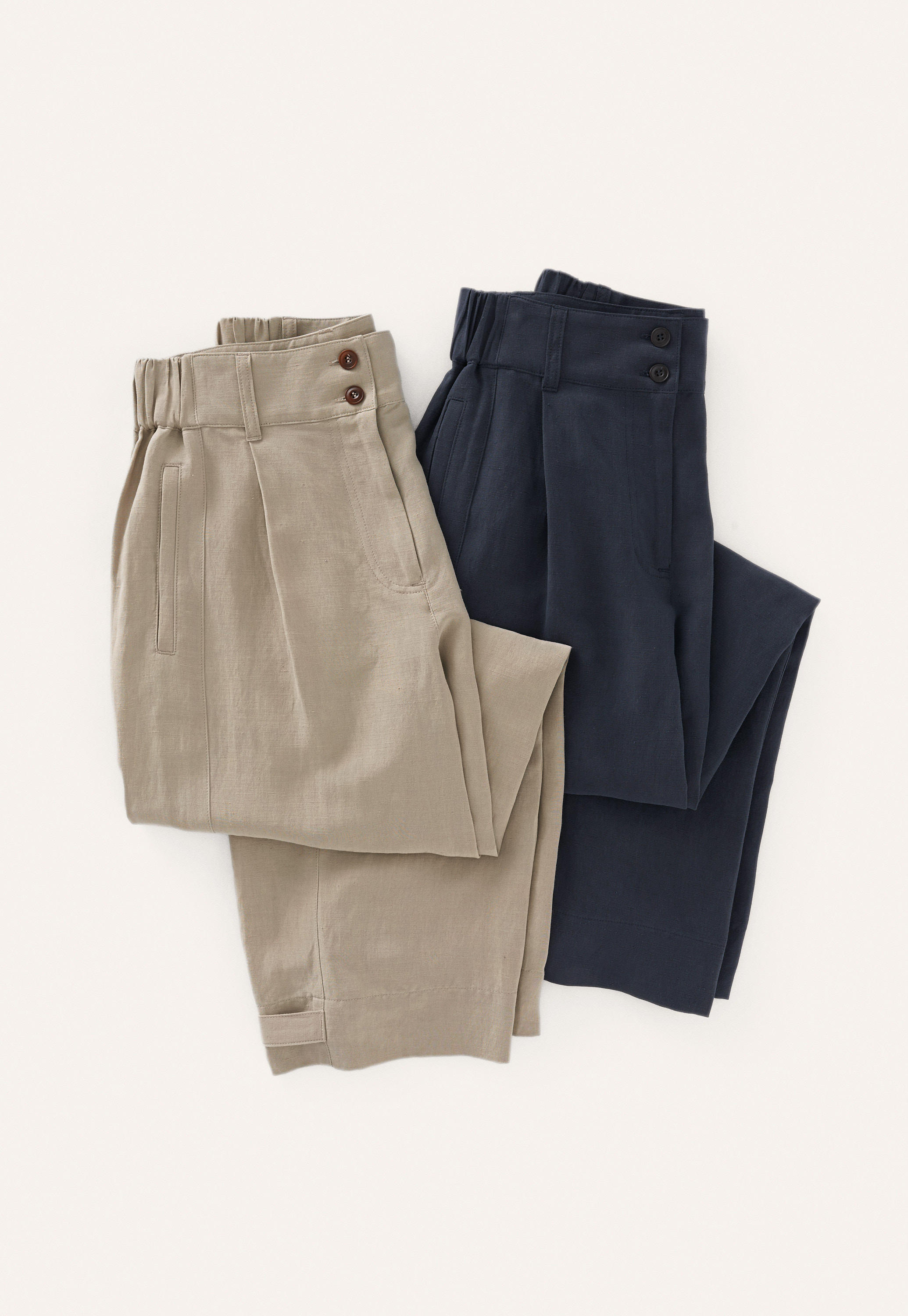 Poetry - Silk & linen side-panel trousers Poetry - Silk & linen side-panel trousers